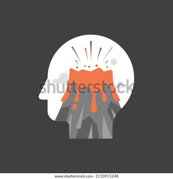 Anger Irritation Outrage Concept Mental Tension Stock Vector (Royalty ...
