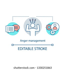 Anger Management Concept Icon Composure Idea Stock Vector (Royalty Free ...