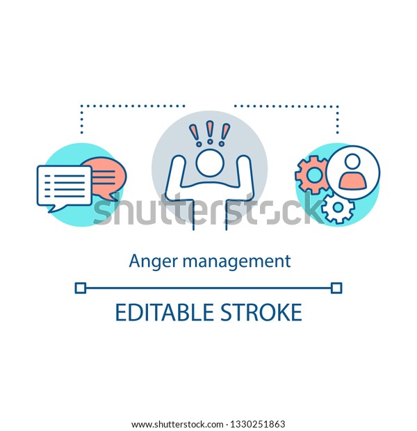 Anger Management Concept Icon Composure Idea Stock Vector (Royalty Free ...