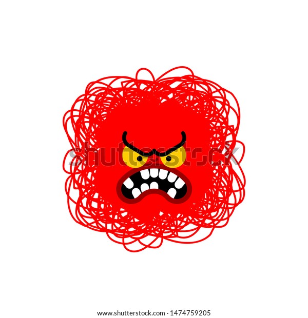 Anger Red Face Evil Sign Vector Stock Vector (Royalty Free) 1474759205 ...
