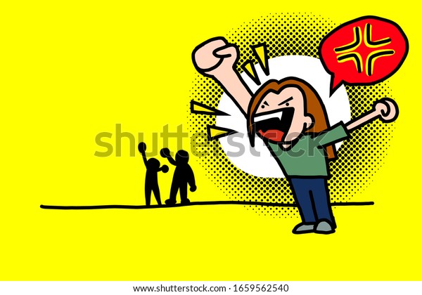Anger Shout Angry Symbol Bubble Speech Stock Vector (Royalty Free ...