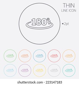 Angle 180 Degrees Sign Icon Geometry Stock Vector (Royalty Free ...