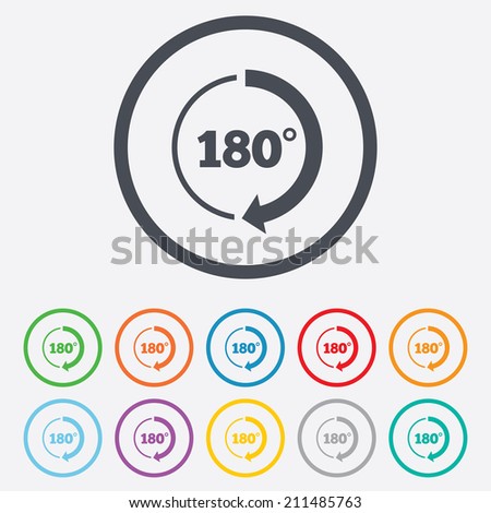 Angle 180 Degrees Sign Icon Geometry Stock Vector (Royalty Free ...