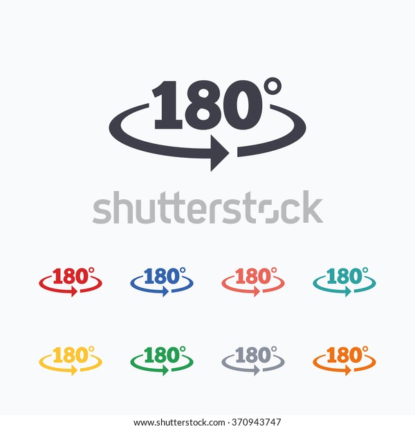 Angle 180 Degrees Sign Icon Geometry Stock Vector (Royalty Free) 370943747