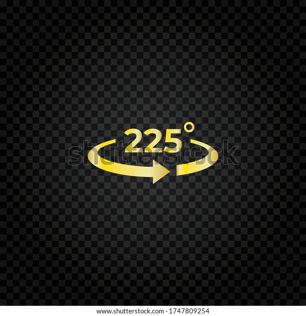 Angle 225 Degrees Icon225 Degrees Rotation Stock Vector (Royalty Free ...