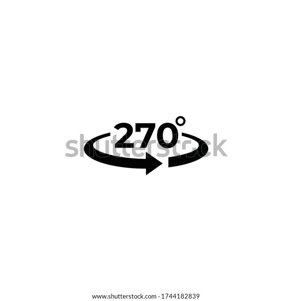 Icono de ángulo 270 grados.símbolo de: vector de stock (libre de ...
