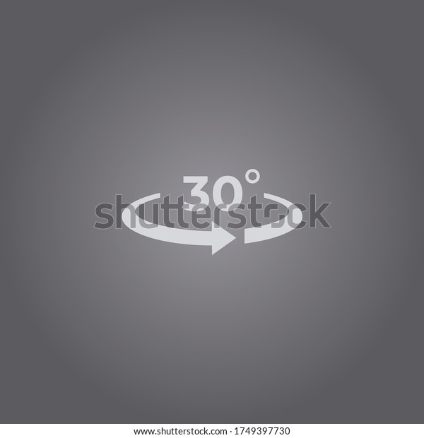 Icono de ángulo 30 grados.símbolo de: vector de stock (libre de ...