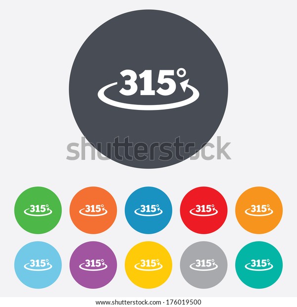 Angle 315 Degrees Sign Icon Geometry Stock Vector (Royalty Free ...