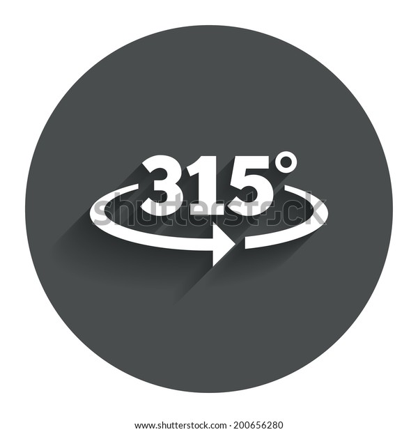 Angle 315 Degrees Sign Icon Geometry Stock Vector (Royalty Free ...