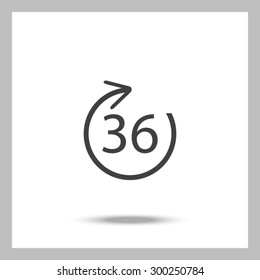 Angle 36 Degree Icon Stock Vector (Royalty Free) 300250784 | Shutterstock