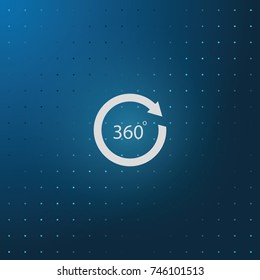 Angle 360 Degrees Sign Icon Arrow Stock Vector (Royalty Free) 746101513 ...