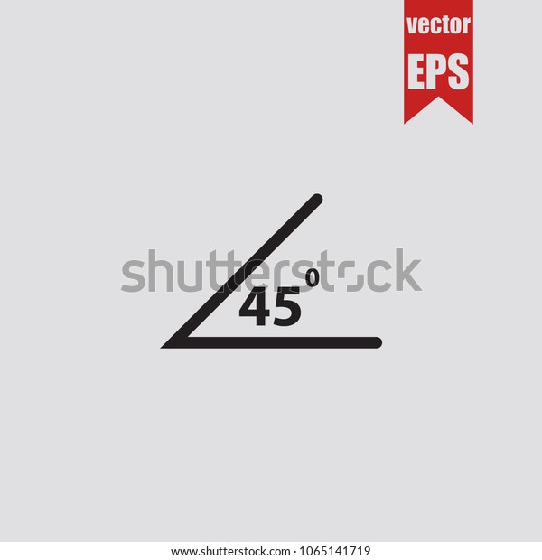Angle 45 Degrees Icon Trendy Isolated Stock Vector (Royalty Free ...