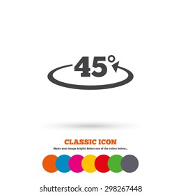 Angle 45 Degrees Sign Icon Geometry Stock Vector (Royalty Free ...