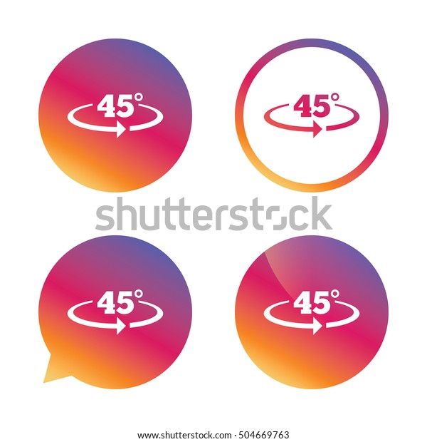 Angle 45 Degrees Sign Icon Geometry Stock Vector (Royalty Free) 504669763