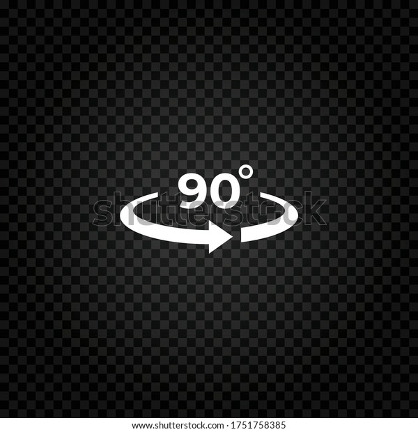 Angle 90 Degrees Icon90 Degrees Rotation Stock Vector (Royalty Free ...