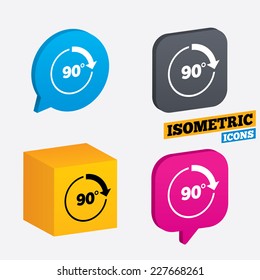 Angle 90 Degrees Sign Icon Geometry Stock Vector (Royalty Free) 227668261