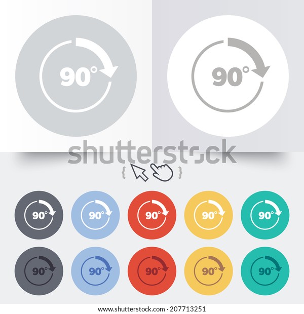 Angle 90 Degrees Sign Icon Geometry Stock Vector (Royalty Free) 207713251