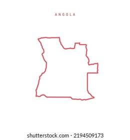 Angola Editable Outline Map Angolan Red Stock Vector (Royalty Free ...