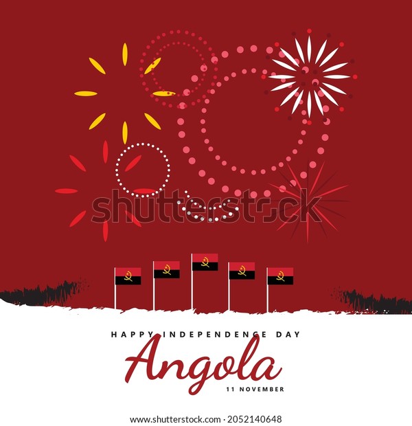 Angola Independence Day Vector Illustration Vectorized Stock Vector ...