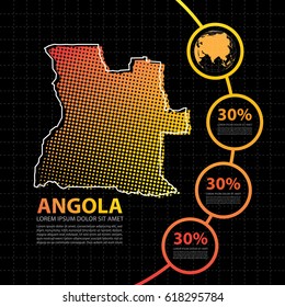 Angola Map Infographic Design Template Stock Vector (Royalty Free ...