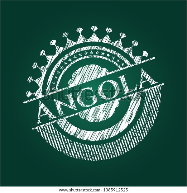 Angola Written Chalkboard Texture Vector Illustration Stock Vector ...
