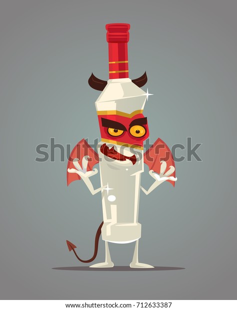 Angry Alcohol Monster Character Bottle Vodka Stock Vector (Royalty Free ...