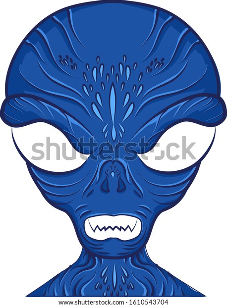 Angry Alien Vector Illustration Monster Stock Vector (Royalty Free ...