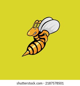 Angry Bee Logo Icon Image Illustration Stock Vector (Royalty Free ...