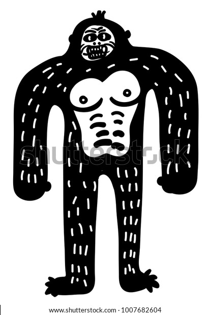Angry Bigfoot Icon Stock Vector (Royalty Free) 1007682604 | Shutterstock