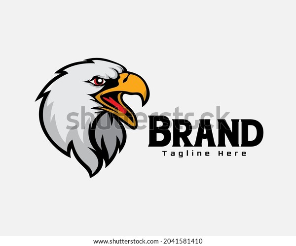 Angry Bird Eagle Falcon Hawk Face Stock Vector (Royalty Free ...