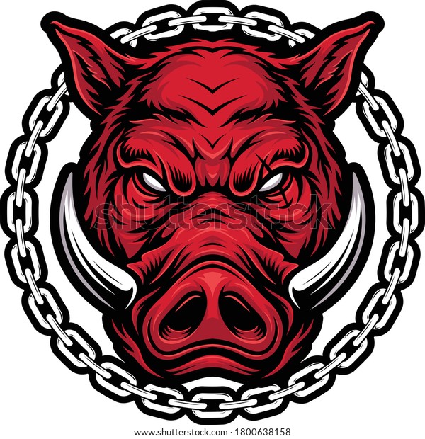 Angry Boar Face Illustration Vector Design Stock Vector (Royalty Free ...