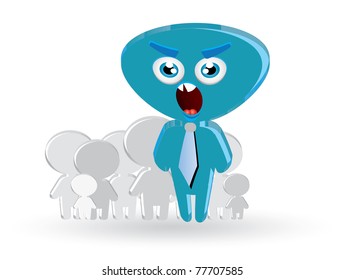 Jefe enfadado: vector de stock (libre de regalías) 77707585 | Shutterstock