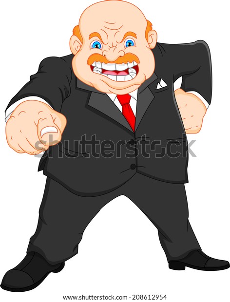 Angry Boss Cartoon Stock Vector (Royalty Free) 208612954 | Shutterstock