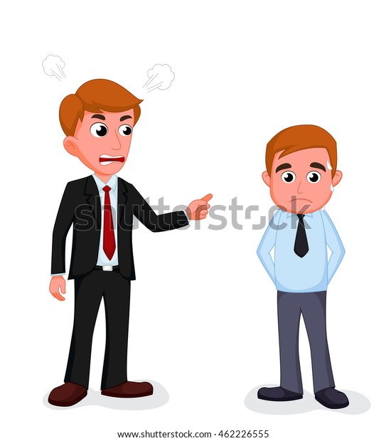 Angry Boss Cartoon Stock Vector (Royalty Free) 462226555 | Shutterstock