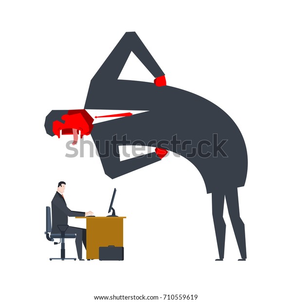 Angry Boss Scolding Manager Office Life Stock Vector (Royalty Free ...