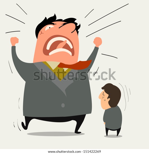 Angry Boss Vector Illustration Stock Vector (Royalty Free) 151422269