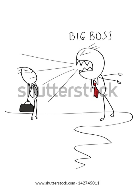 Angry Boss Yelling Employee Stock Vector (Royalty Free) 142745011 ...