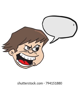 Angry Boy Speech Bubble Cartoon Illustration Stock Vector (Royalty Free ...