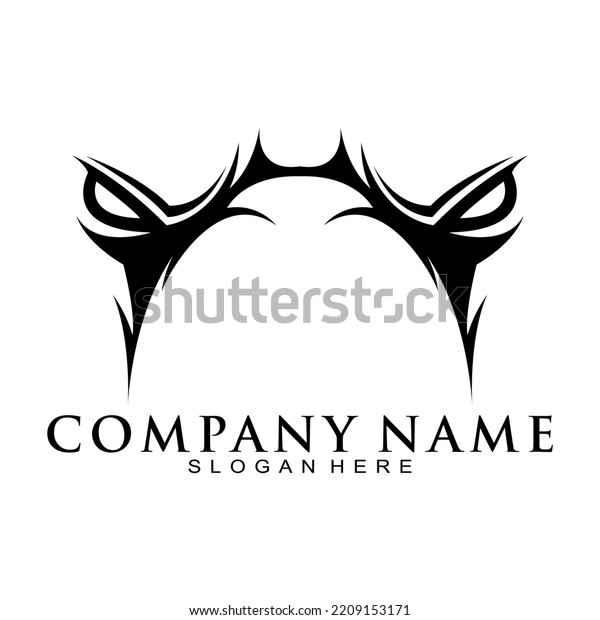 Angry Bull Eyes Vector Logo Stock Vector (Royalty Free) 2209153171 ...