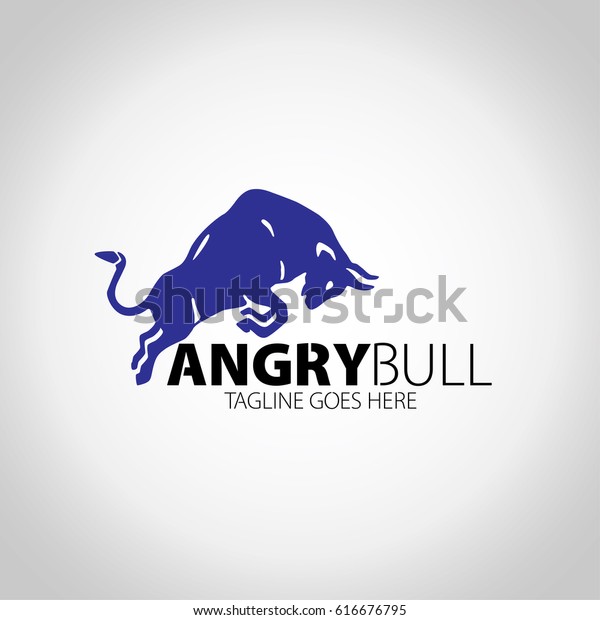Angry Bull Logo Stock Vector (Royalty Free) 616676795