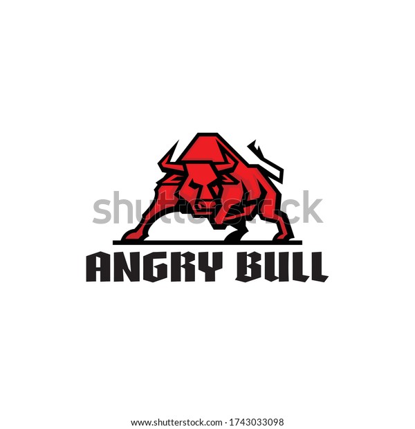 Angry Bull Logo Illustration Vector Stock Vector (Royalty Free ...