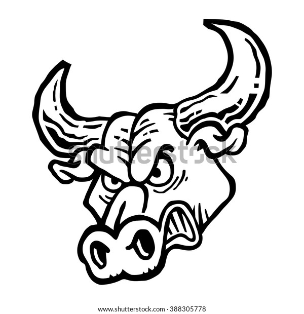 Angry Bull Vector Icon Stock Vector (Royalty Free) 388305778 | Shutterstock