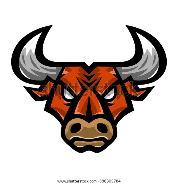 Angry Bull Vector Icon Stock Vector (Royalty Free) 388305784