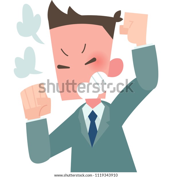 Angry Business Man Stock Vector (Royalty Free) 1119343910