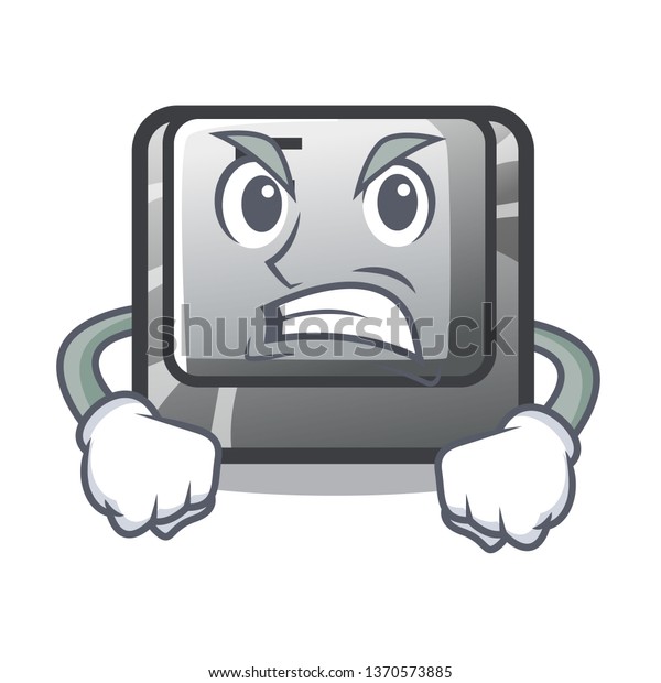 Angry Button F Installed On Cartoon Stock Vector (Royalty Free ...