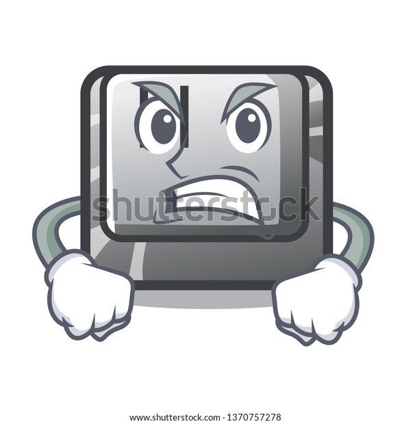 Angry Button H Isolated Mascot Stock Vector (Royalty Free) 1370757278 ...