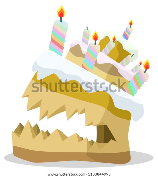 Angry Cake Humorous Surreal Vector Cartoon Stock Vector (Royalty Free ...