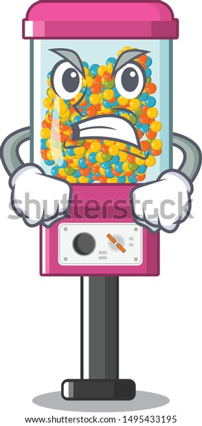 Angry Candy Vending Machine Character Stock Vector (Royalty Free ...