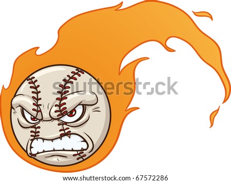 Angry Cartoon Baseball Mascot Vector Illustration Stock Vector (Royalty ...