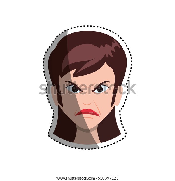 Angry Cartoon Face Icon Vector Illustration Stock Vector (Royalty Free ...